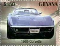 Ken P's Chevrolet Corvettes on Postage Stamps
